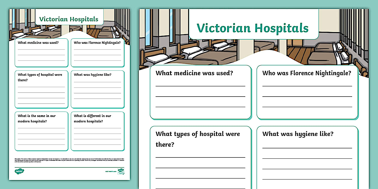 Victorian Hospitals Fact File Template (Teacher-Made)