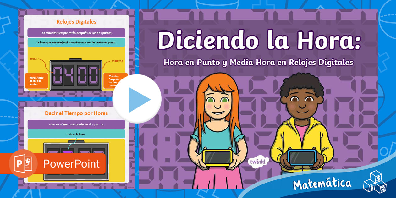 PowerPoint | Reloj analógico |Identificar horas |Matemáticas