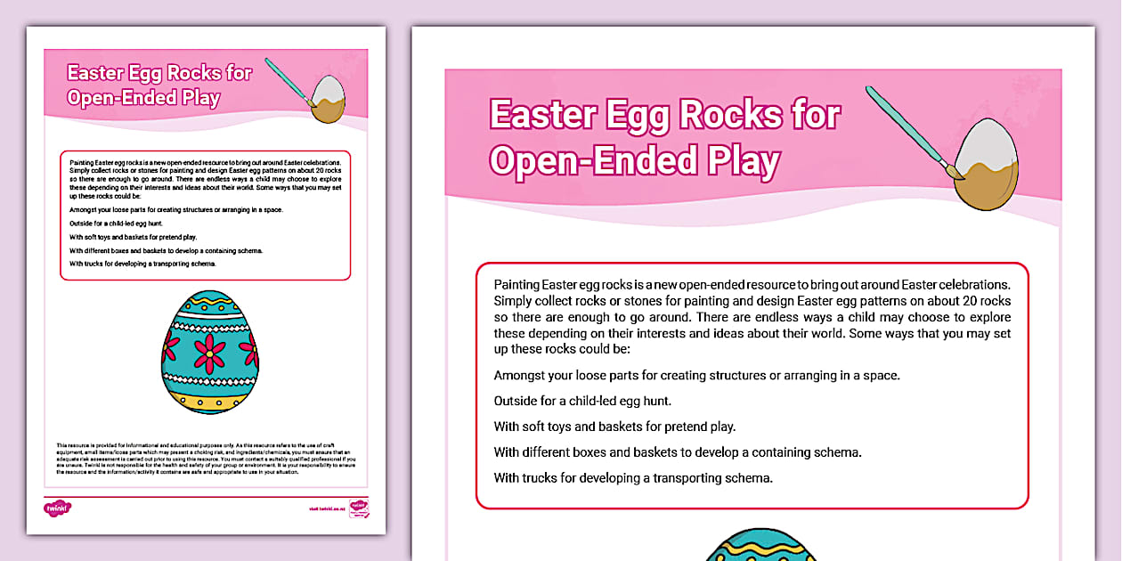 Open-Ended Easter Egg Rocks (Teacher-Made) - Twinkl