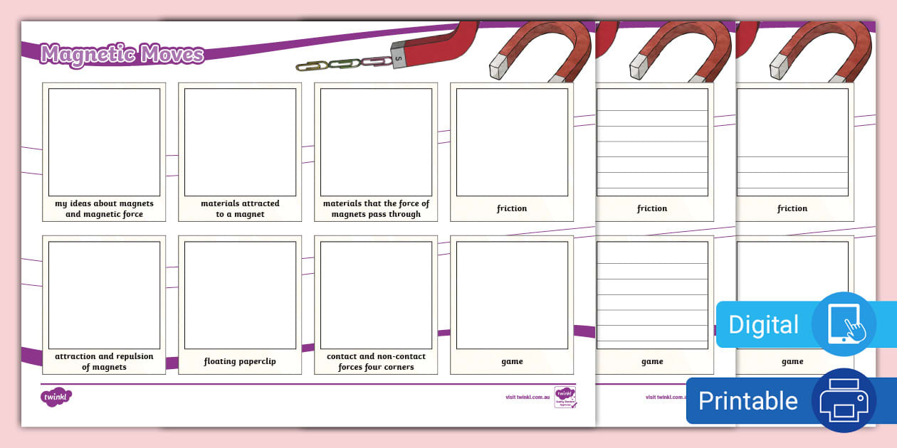 Magnetic Moves Snapshots (teacher made) - Twinkl