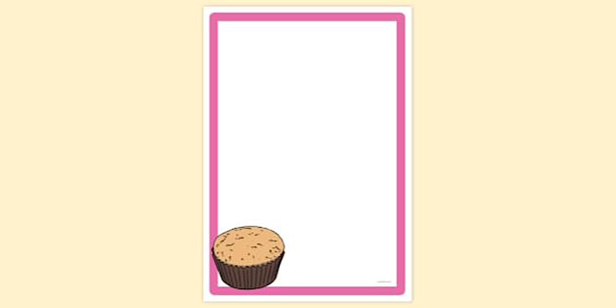 Plain Cupcake Page Border | Page Borders | Twinkl Resources