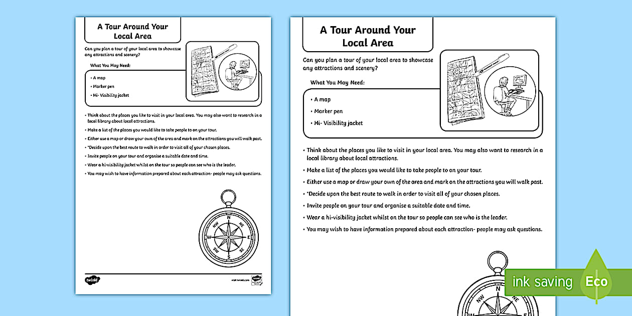 A Tour Around Your Local Area Activity (teacher made)