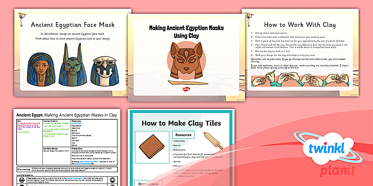 UKS2 Making Ancient Egyptian Clay Masks | Create a Mask