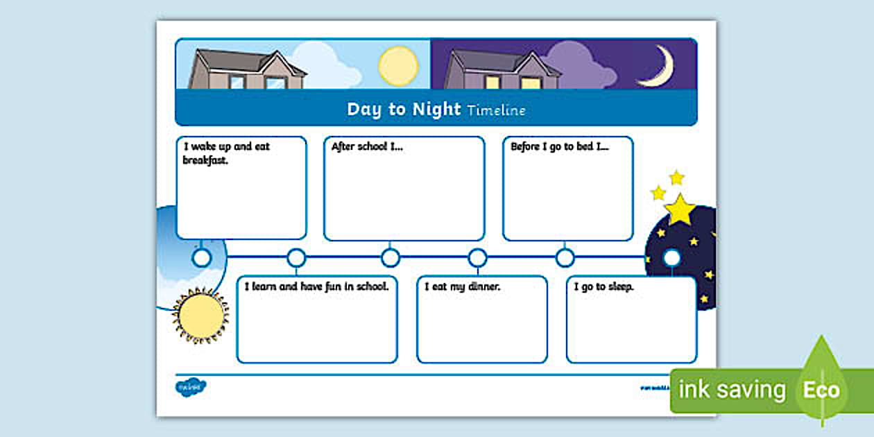 Day to Night Timeline Activity (teacher made) - Twinkl