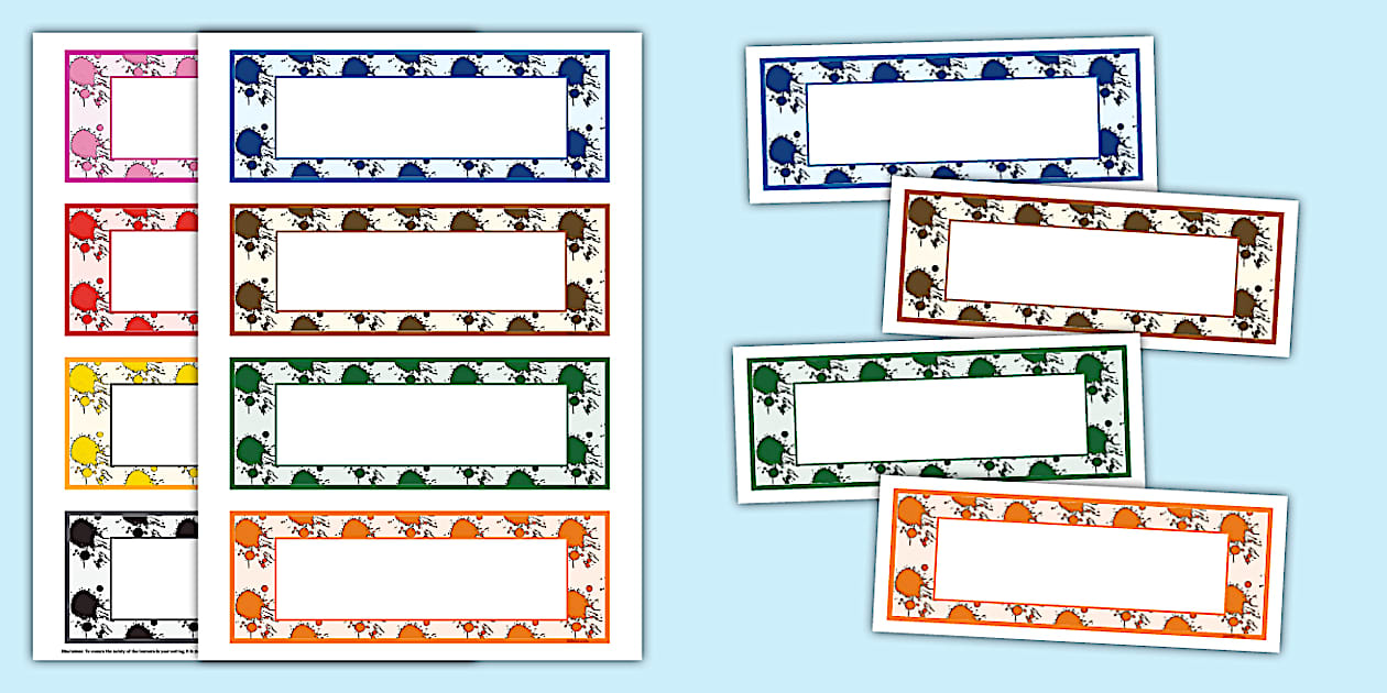 Colour Swatch Editable Labels (teacher made) - Twinkl