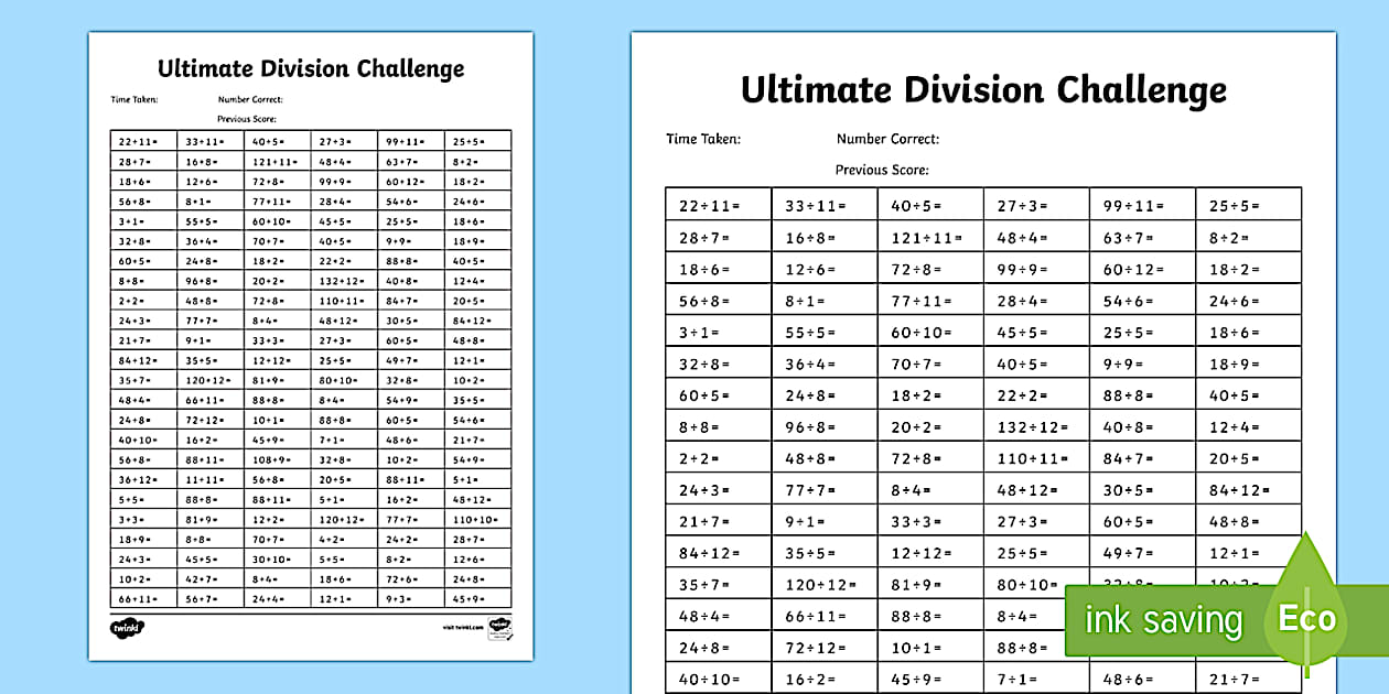 KS2 Ultimate Division Challenge (teacher made) - Twinkl