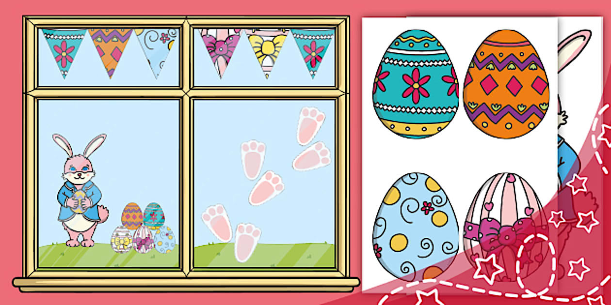 Easter Bunny Window Display (creat de profesori) - Twinkl