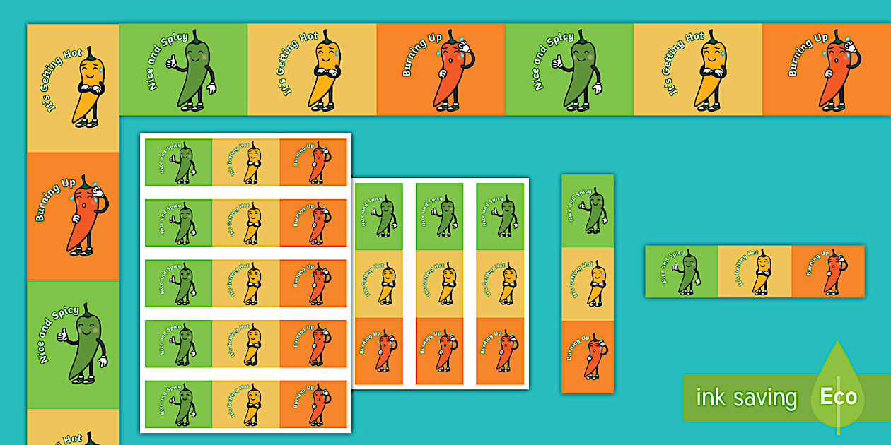 👉 EYFS Chilli Challenges Display Borders - Twinkl