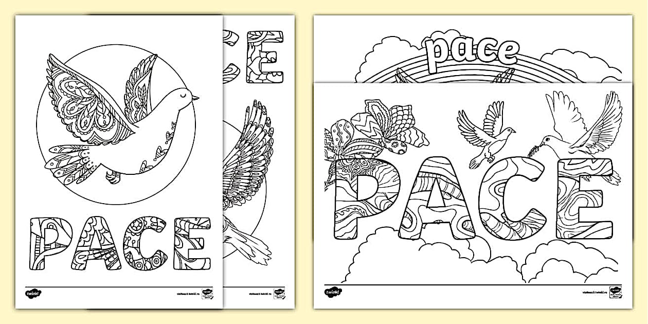 Ziua Internațională a Păcii: Porumbelul păcii de colorat