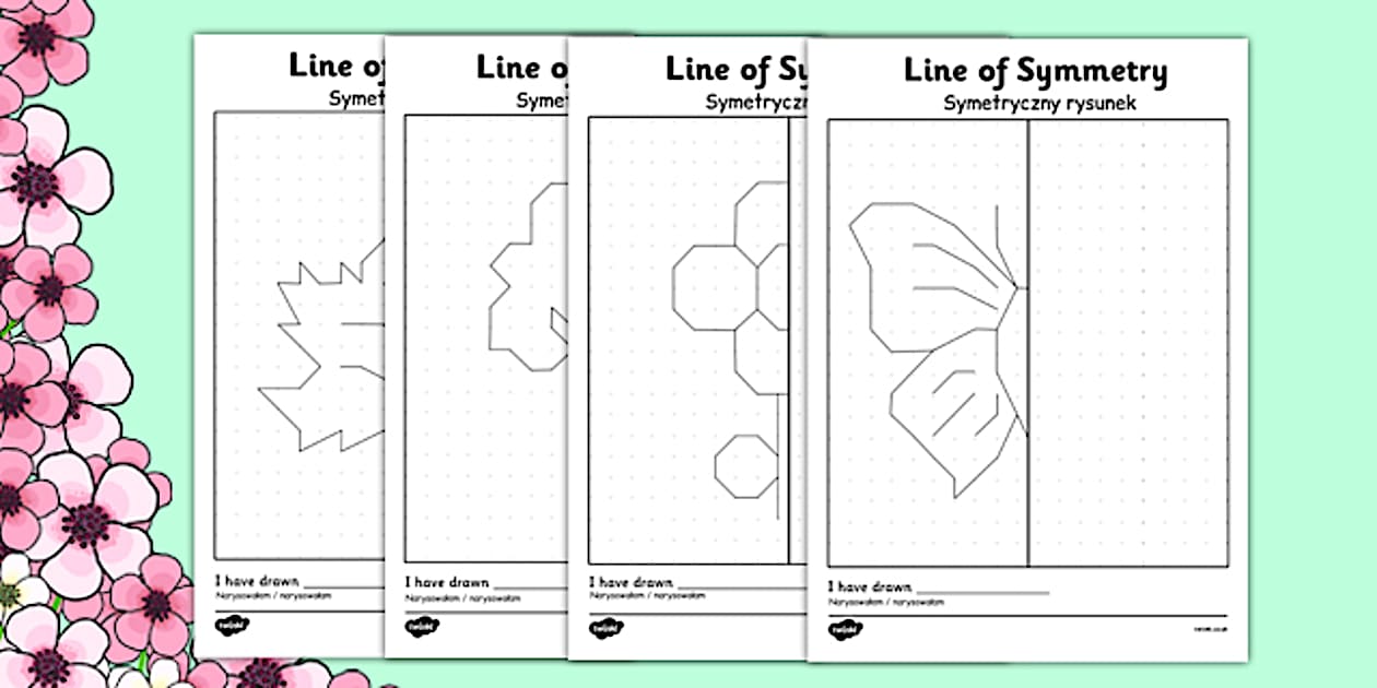 Spring Themed Symmetry Worksheet / Worksheets Polish Translation