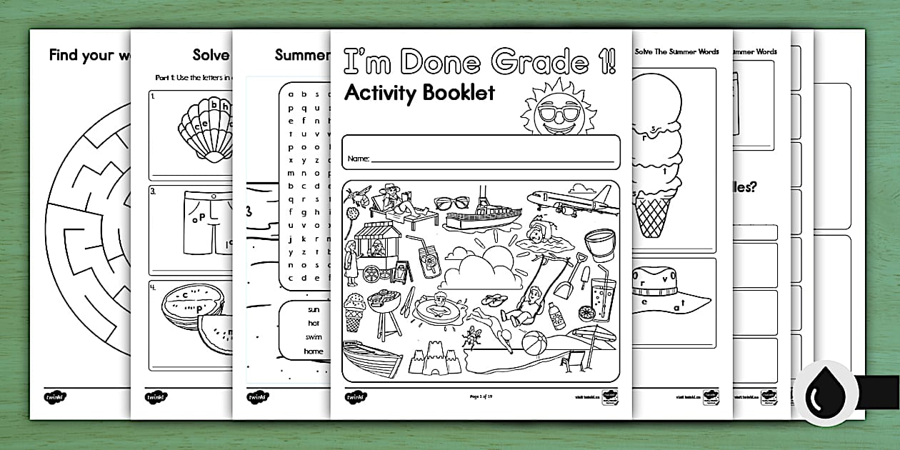 FREE! - End of Grade One Activity Booklet (teacher made)