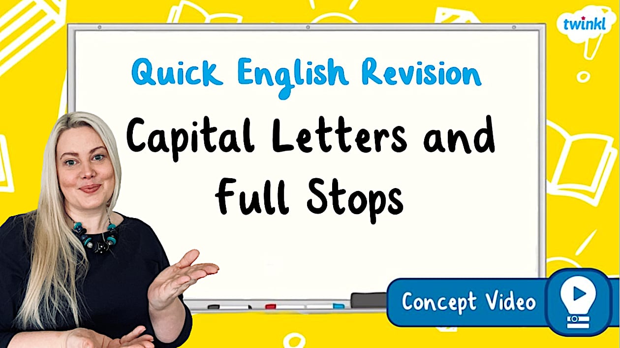 Capital Letters and Full Stops | KS2 English Concept Video