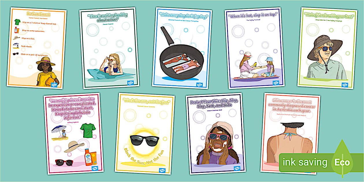 Sun Safety Quotes Display Posters | Skin Cancer Awareness