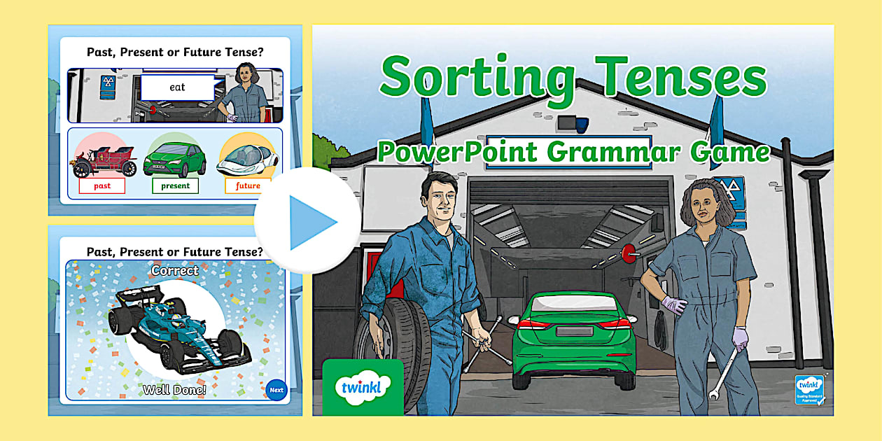 Sorting Tenses PowerPoint Grammar Game (Teacher-Made)