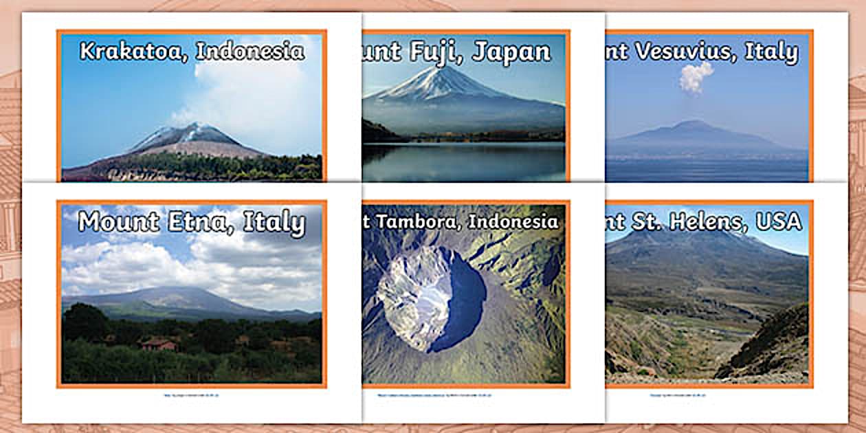 Famous Volcanoes Display Photos (teacher made) - Twinkl