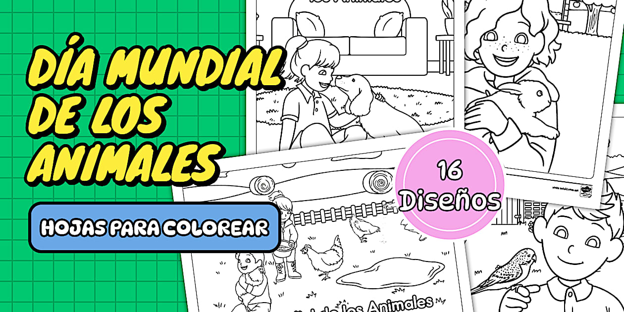 Hojas para colorear: Día Mundial de los Animales