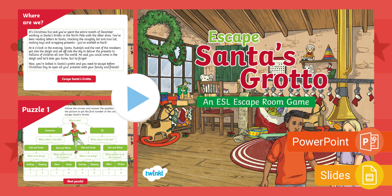 ESL Escape Santa's Grotto (teacher made) - Twinkl