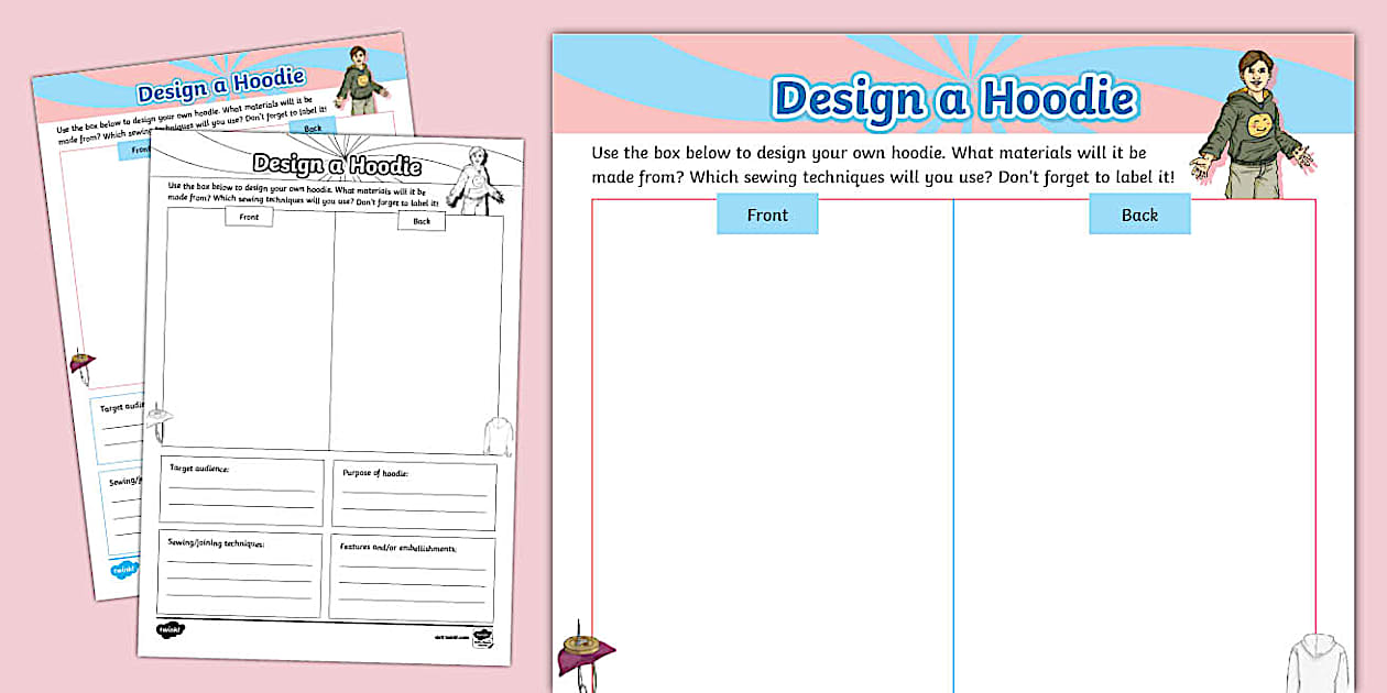 Design a Hoodie Worksheet (teacher made) - Twinkl
