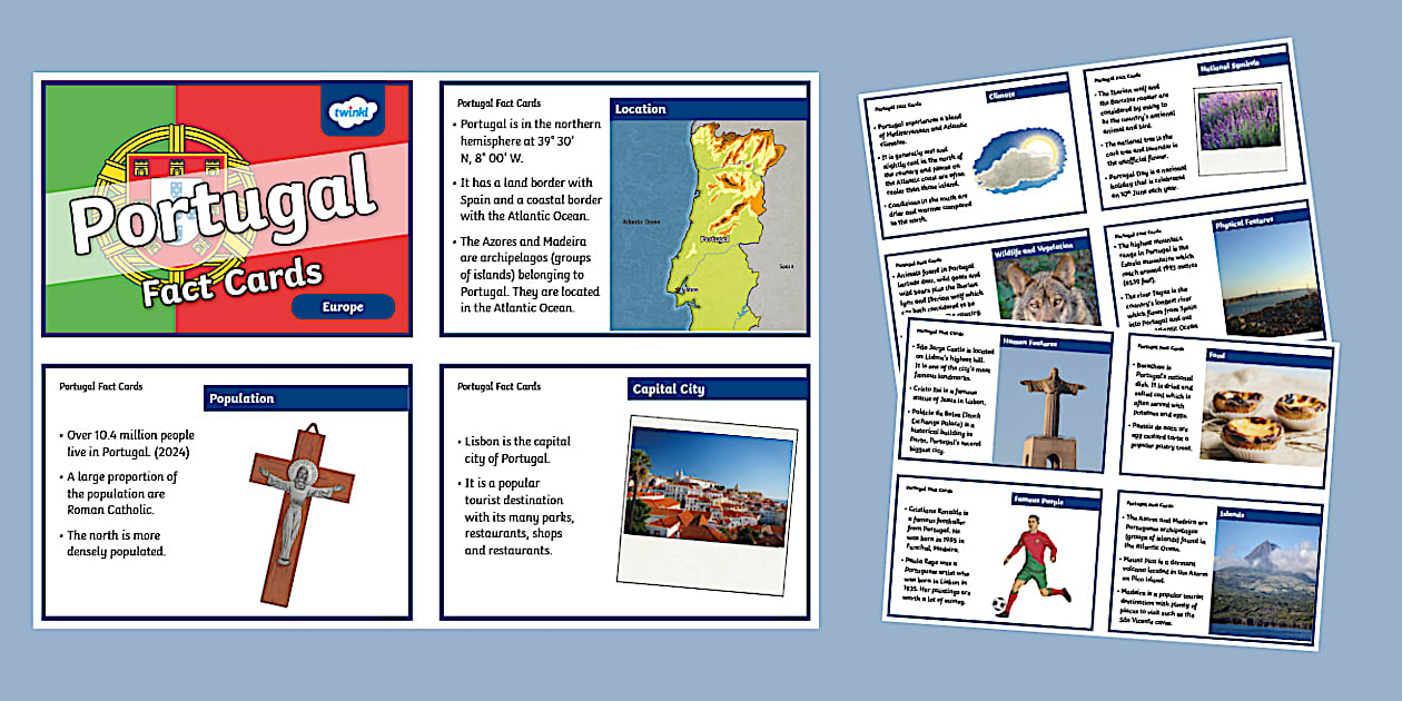 KS2 Portugal Fact Cards - KS2 (Teacher-Made) - Twinkl