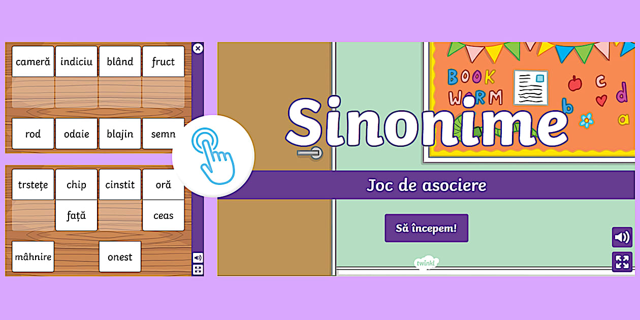 Sinonime – Joc online de asociere (teacher made) - Twinkl