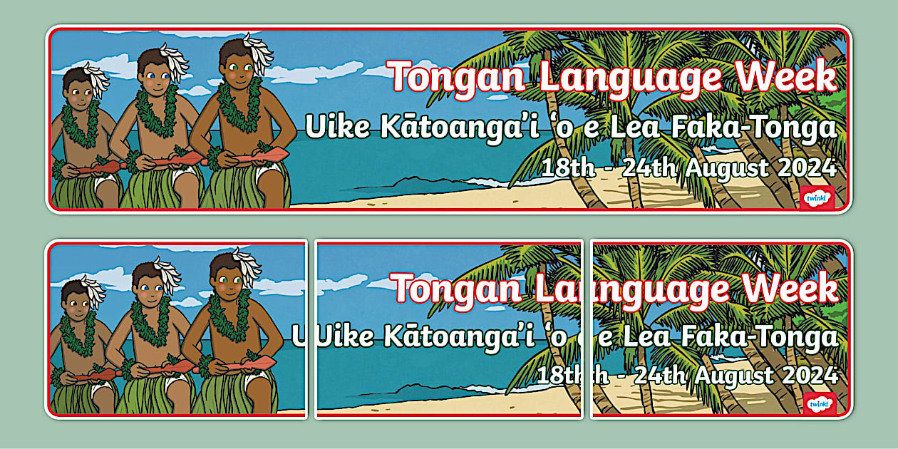Tongan Language Week Display Banner (teacher made) - Twinkl