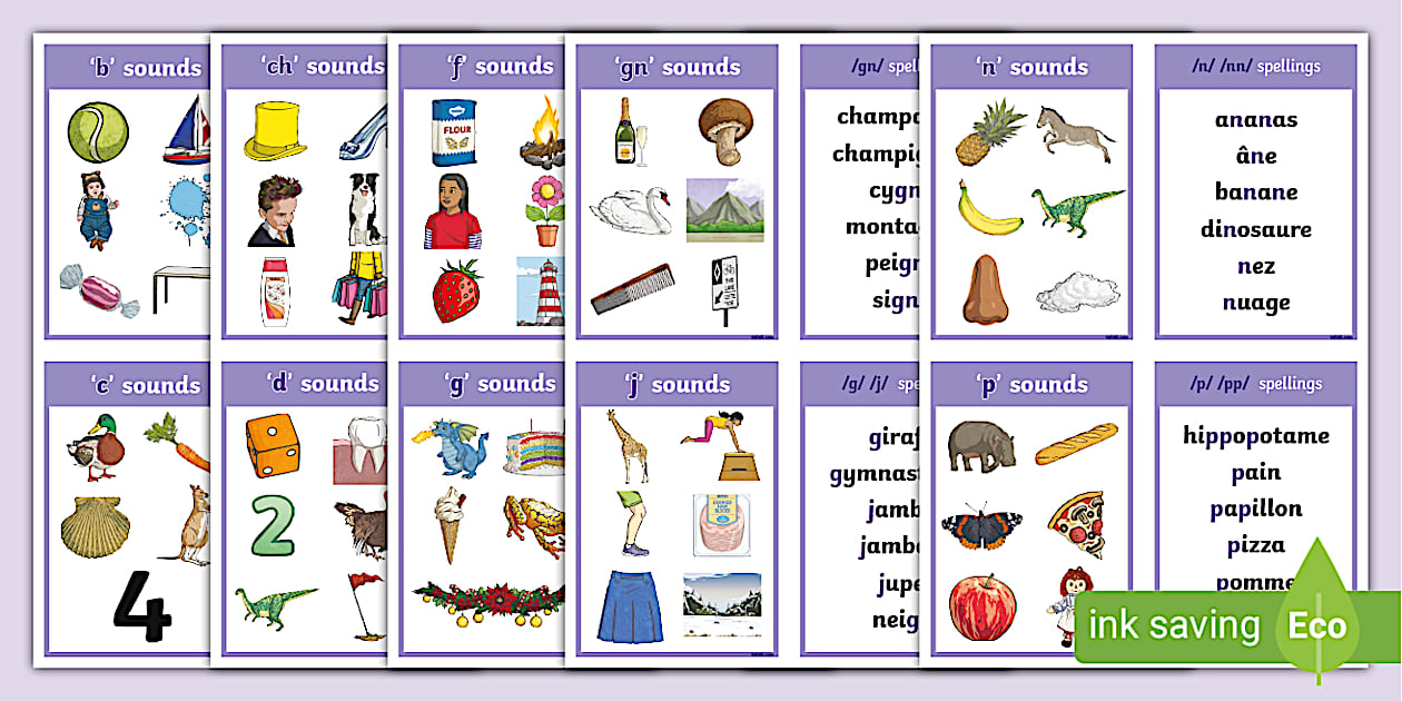 👉 French Phonics: Consonant Sounds Flashcards - Twinkl