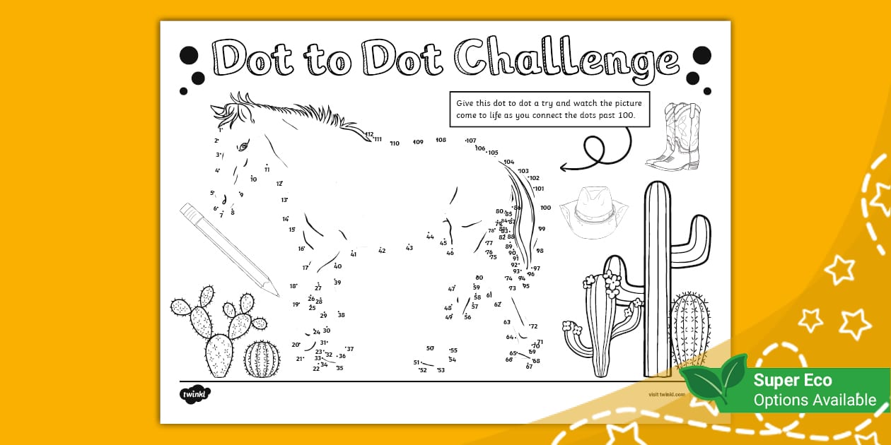 Dot to Dot for Kids 1-100 Count Activity - Primary Resources
