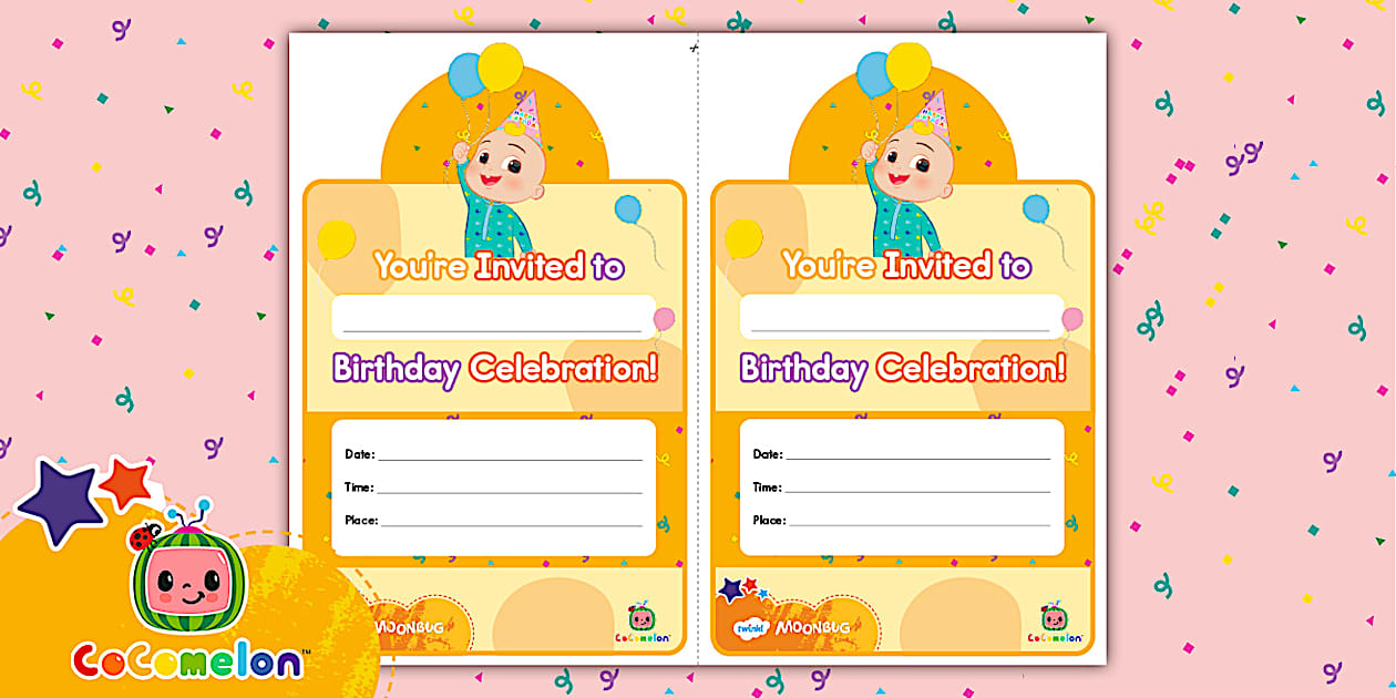 FREE! - CoComelon Party Invitations | Twinkl USA - Twinkl