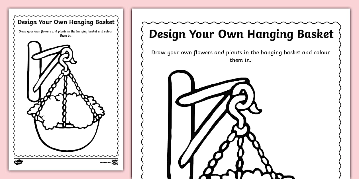 Design a Hanging Basket Activity - KS1 (teacher made)