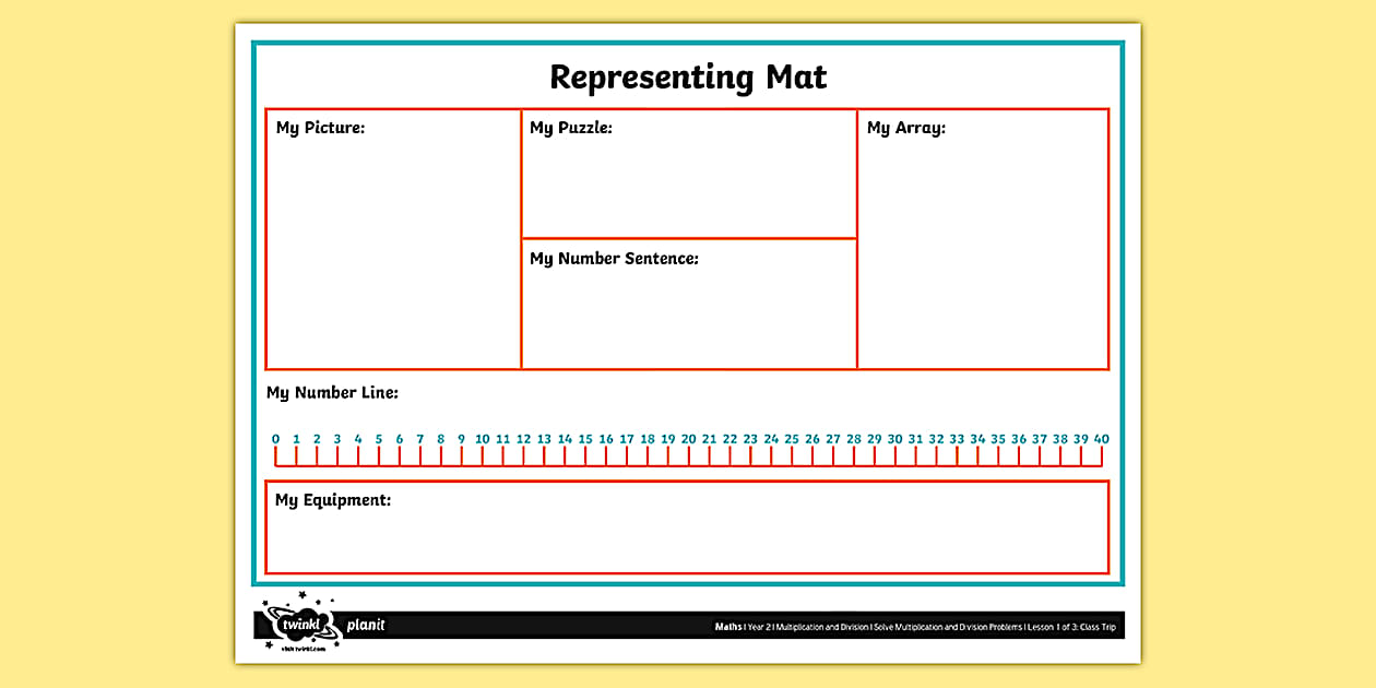 Black and White Representing Problem Solving Maths Activity Mats