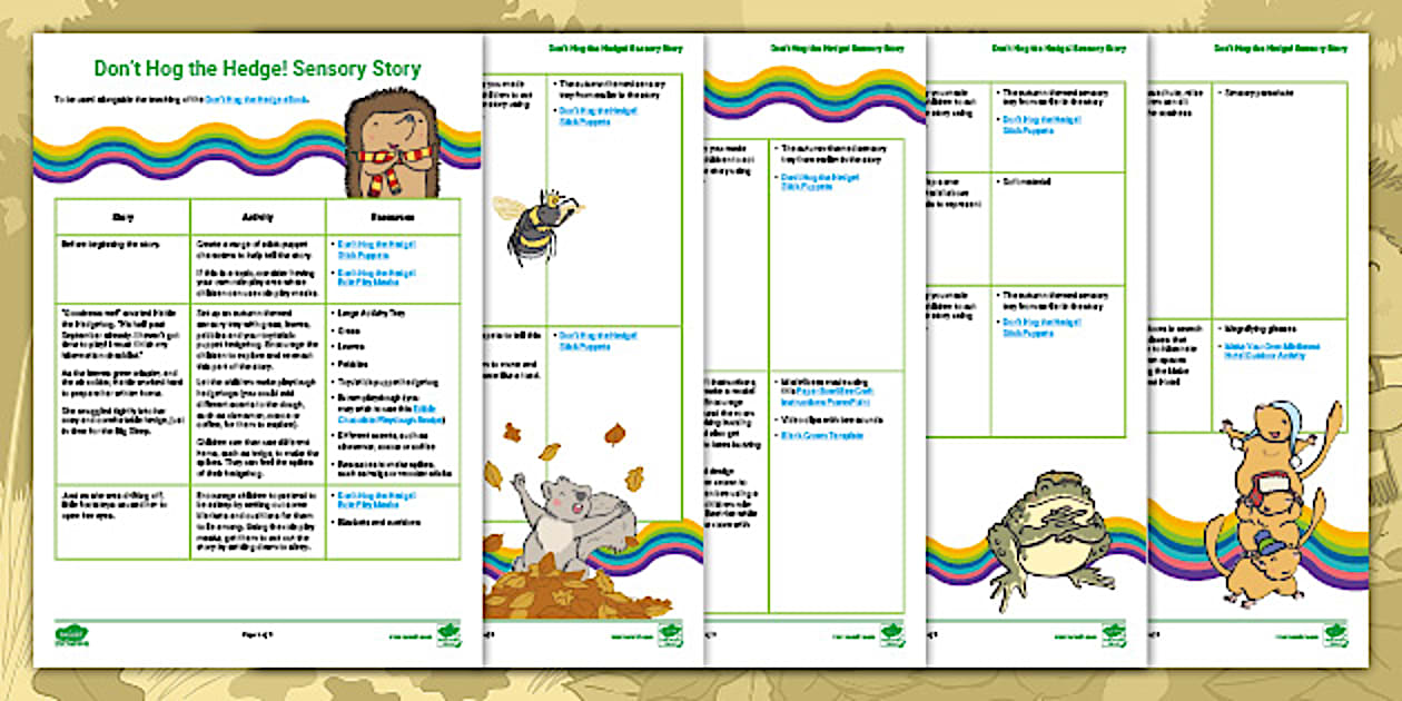 Don't Hog the Hedge! Sensory Story (teacher made) - Twinkl
