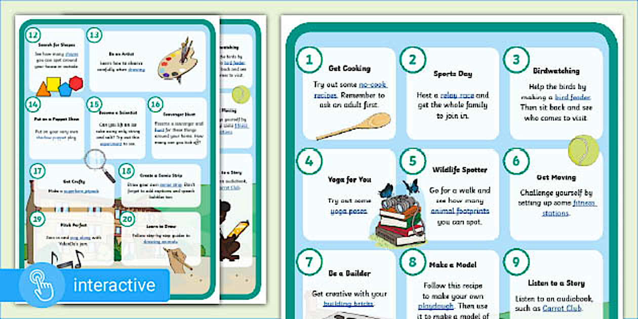 Screen-Free Learning Activities KS1 - Twinkl
