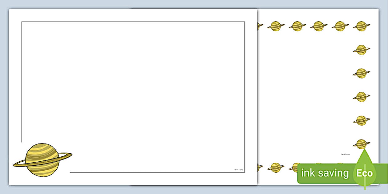 Saturn Landscape Page Borders- Landscape Page Borders