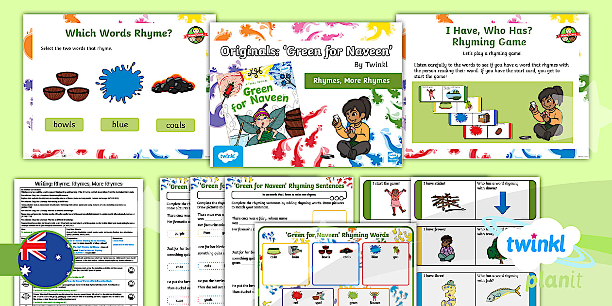 Foundation Writing Originals: Green for Naveen Rhyme Lesson 2