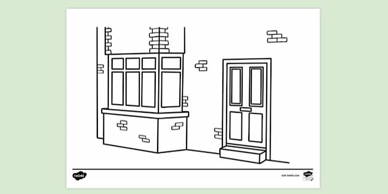 Front Window Colouring Sheet | Colouring Sheets - Twinkl