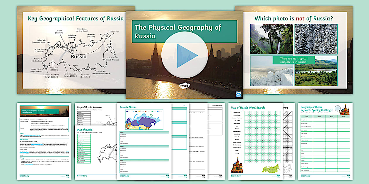 The Physical Geography of Russia Lesson Pack (teacher made)