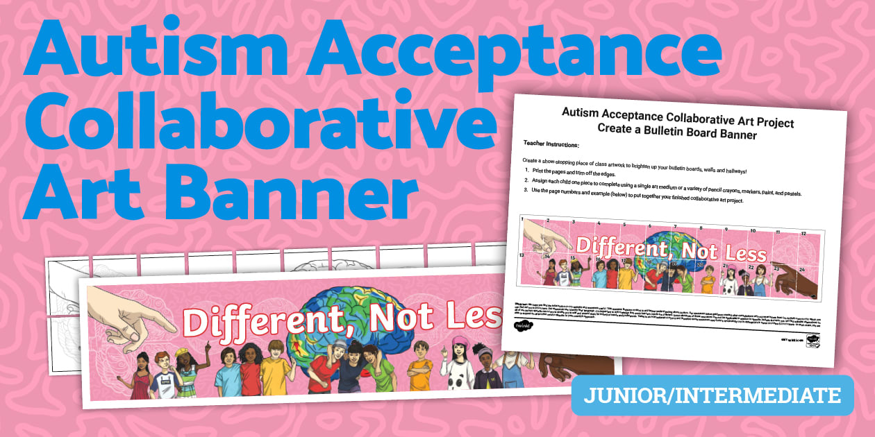 Autism Acceptance Collaborative Art Banner Project