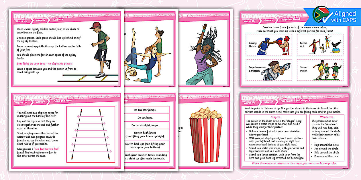 Grade 5 Term 4 Physical Education Athletics Warm-Up Cards