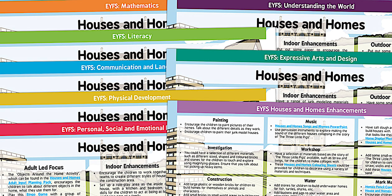 EYFS Houses and Homes Lesson Plan and Enhancement Ideas