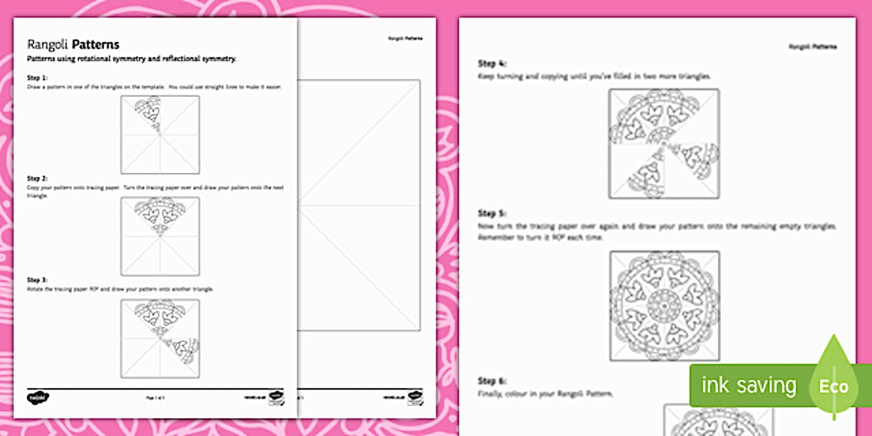 Rangoli Patterns: Rotational Symmetry Activity - Twinkl