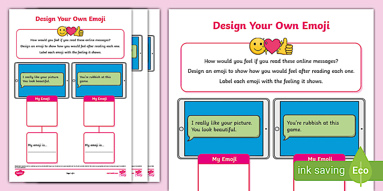 😊 KS1 Safer Internet Day Design Your Own Emoji - Twinkl - KS1