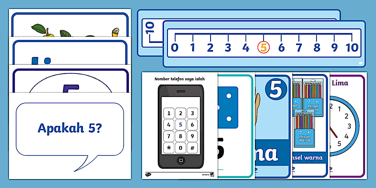 Pek Paparan Matematik Prasekolah - Segala Tentang Nombor 5