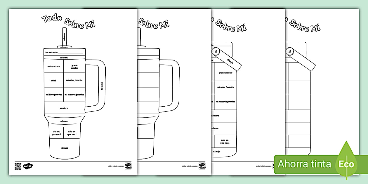 Termo todo sobre mí (teacher made) - Twinkl