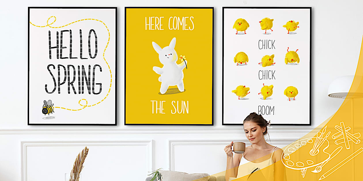 Here Comes the Sun Cute Spring Animals Posters Pack - Twinkl