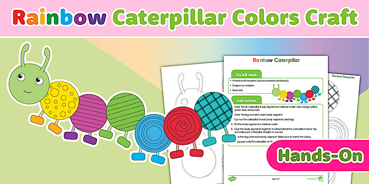 Rainbow Caterpillar Colors Craft