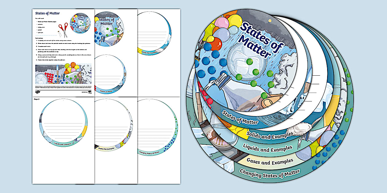 States of Matter Circles Booklet (teacher made) - Twinkl
