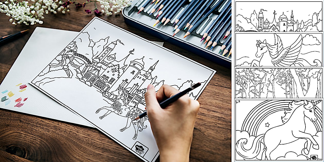 Unicorn Colouring Sheets | Twinkl Party - Twinkl