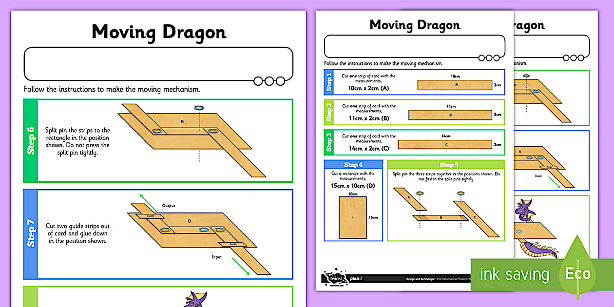 Making Levers and Linkages: Moving Dragon Worksheet / Worksheet