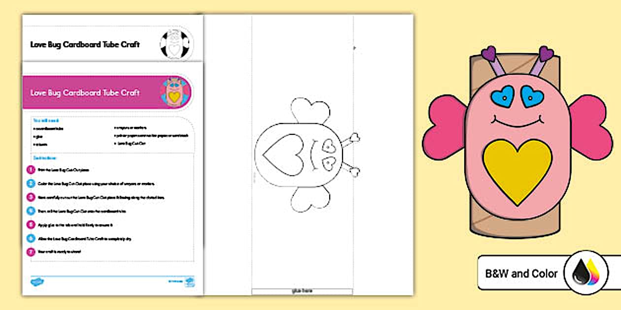 Love Bug Craft Toilet Paper Roll | Resource | Twinkl