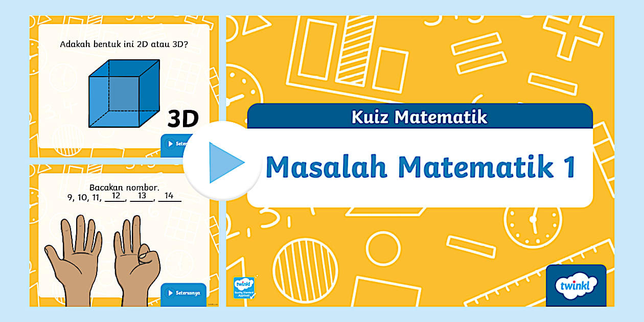 Kuiz Matematik - Masalah Matematik 1 (teacher made) - Twinkl